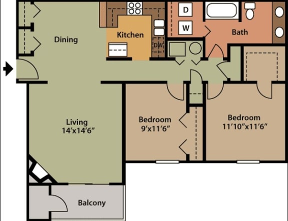 Floor Plans of Summit Pointe in Bloomington, IN